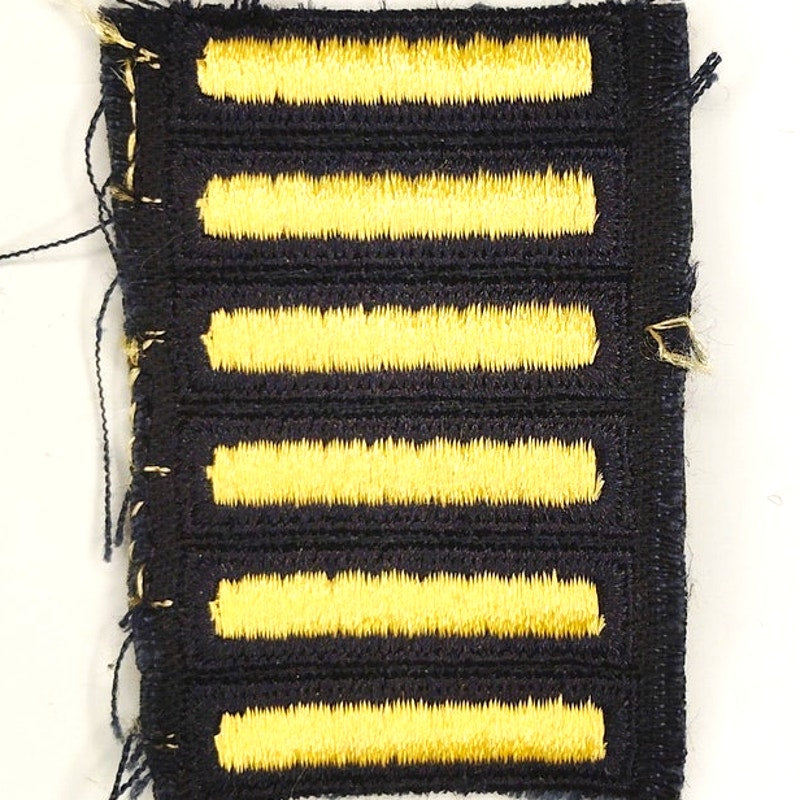 US Army Overseas Service Bar 6‑Bar (3 Yr) Gold on Blue OSB Patch 2‑1/2 ...